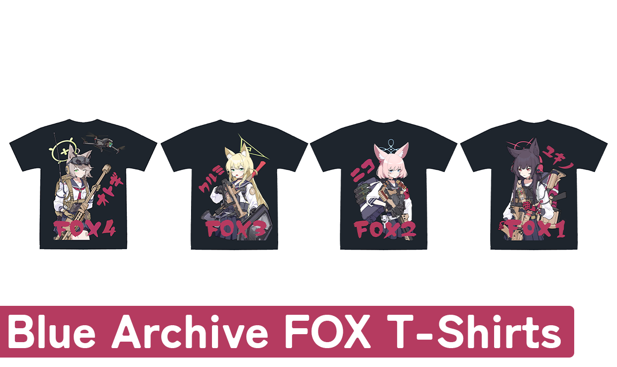 FOX Platoon Blue Archive T-Shirts – FT MediaWorks